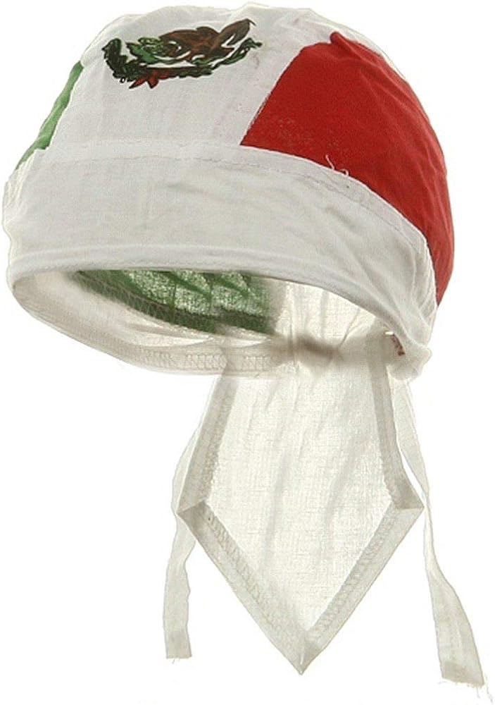 Amazon.com: Mexican Flag Bandana Wrap Mexico Skull Cap Red White Green ...
