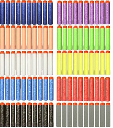Mu&Nin 100pcs 7.2cm Refill Darts Foam Bullet Ammo Pack for Nerf N ...