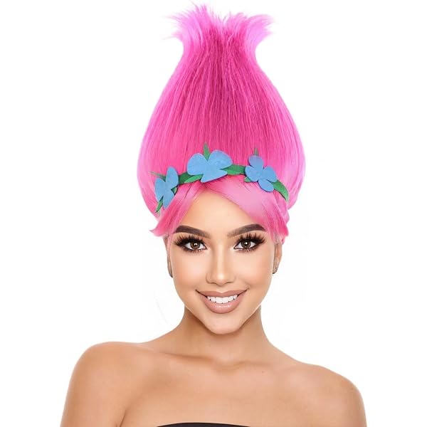 90s Trolls Fancy Dress Womens
