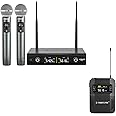 Amazon.com: Phenyx Pro Wireless Microphone System PTU-52-2H Bundlewith UHF BodyPack Transmitter ...
