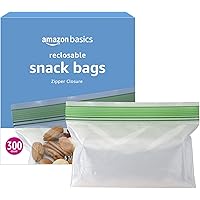 Amazon.com: Great Value Zipper Square Snack Bags Value Pack, 200 count ...