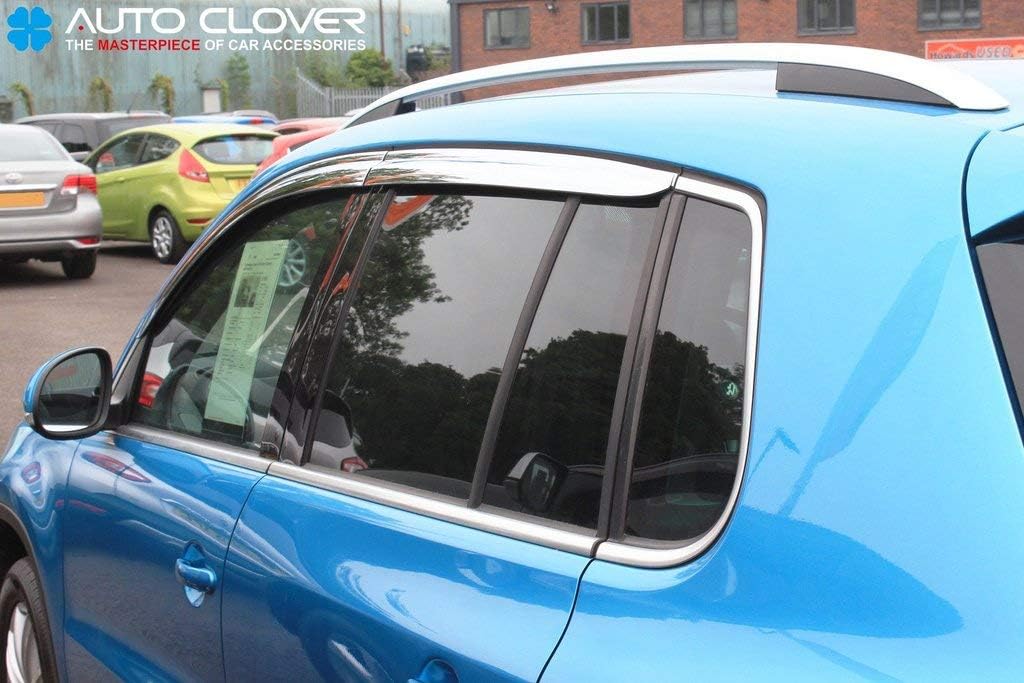 Autoclover Chrome Wind Deflectors Set for Tiguan 2007-2015 (6 pieces ...