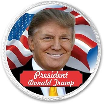 Amazon.com: President Donald Trump (American Flag) 3" Sew On Patch ...