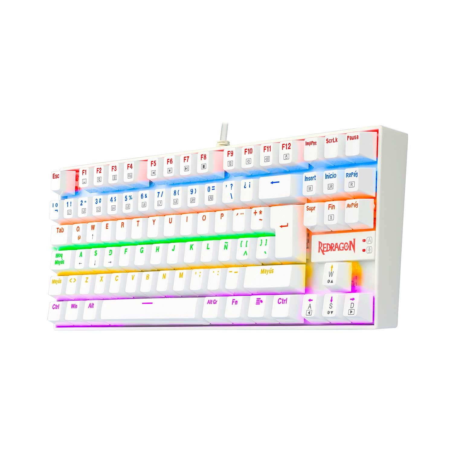 Redragon K552 Mechanical Gaming Keyboard Rainbow LED Backlit Wired with ...