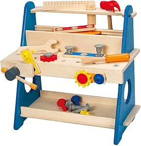 Amazon.com: Hape My Handy Workshop Kid's Wooden Tool Box Set : Toys & Games