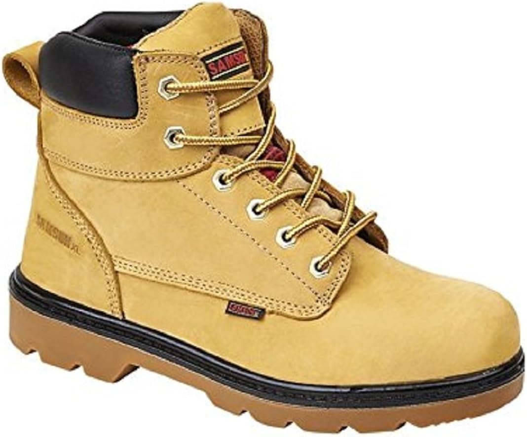 Samson XL 7107 S1P Honey Nubuck Steel Toe Cap Safety Boots Work Boots ...