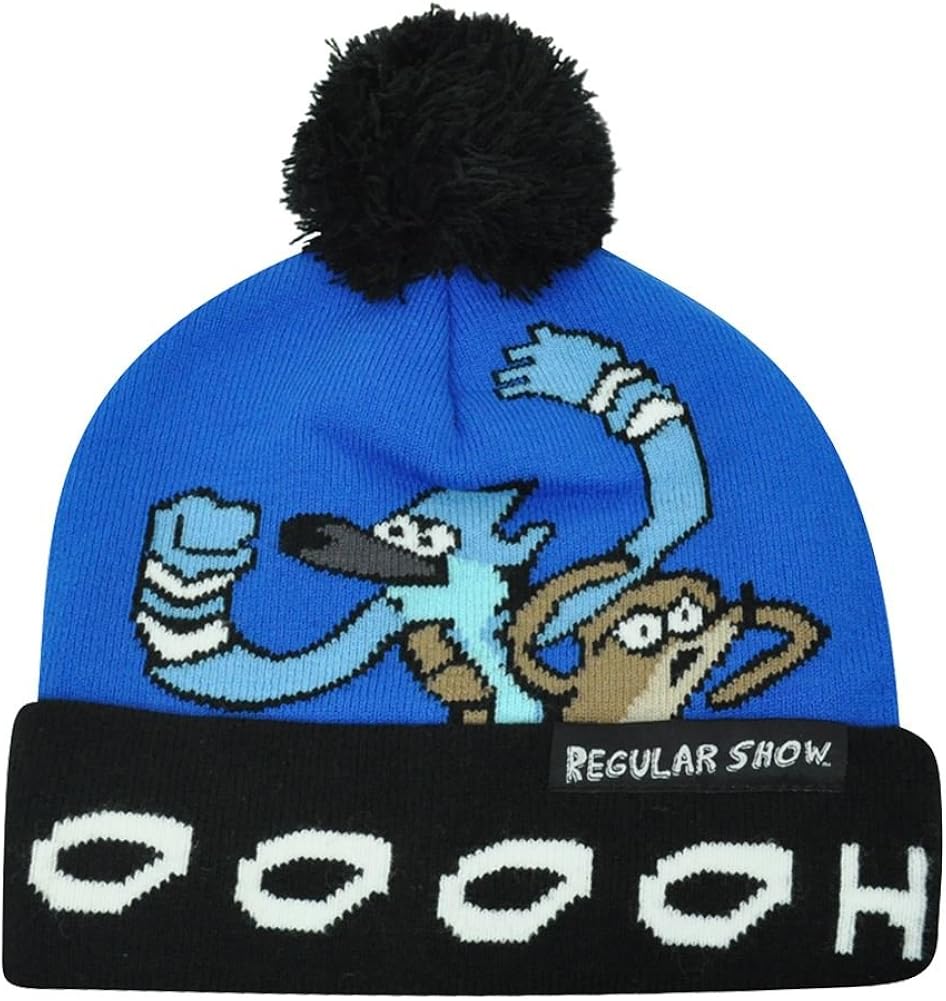 Amazon.com: Animewild Regular Show Mens Blue Cuff Beanie Hat: Clothing