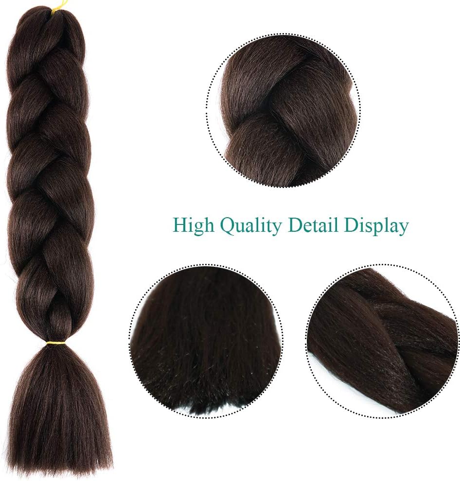 24” Braiding Hair Extension Jumbo Braids Synthetic 3bundles/pack ...