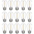 MEILUX 15 Pack S14 LED String Light Bulbs, 1W Equivalent to 10W ...