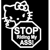 Amazon.com - Hello Kitty, Stop Riding,Pink, Vinyl Decal,Sticker for ...