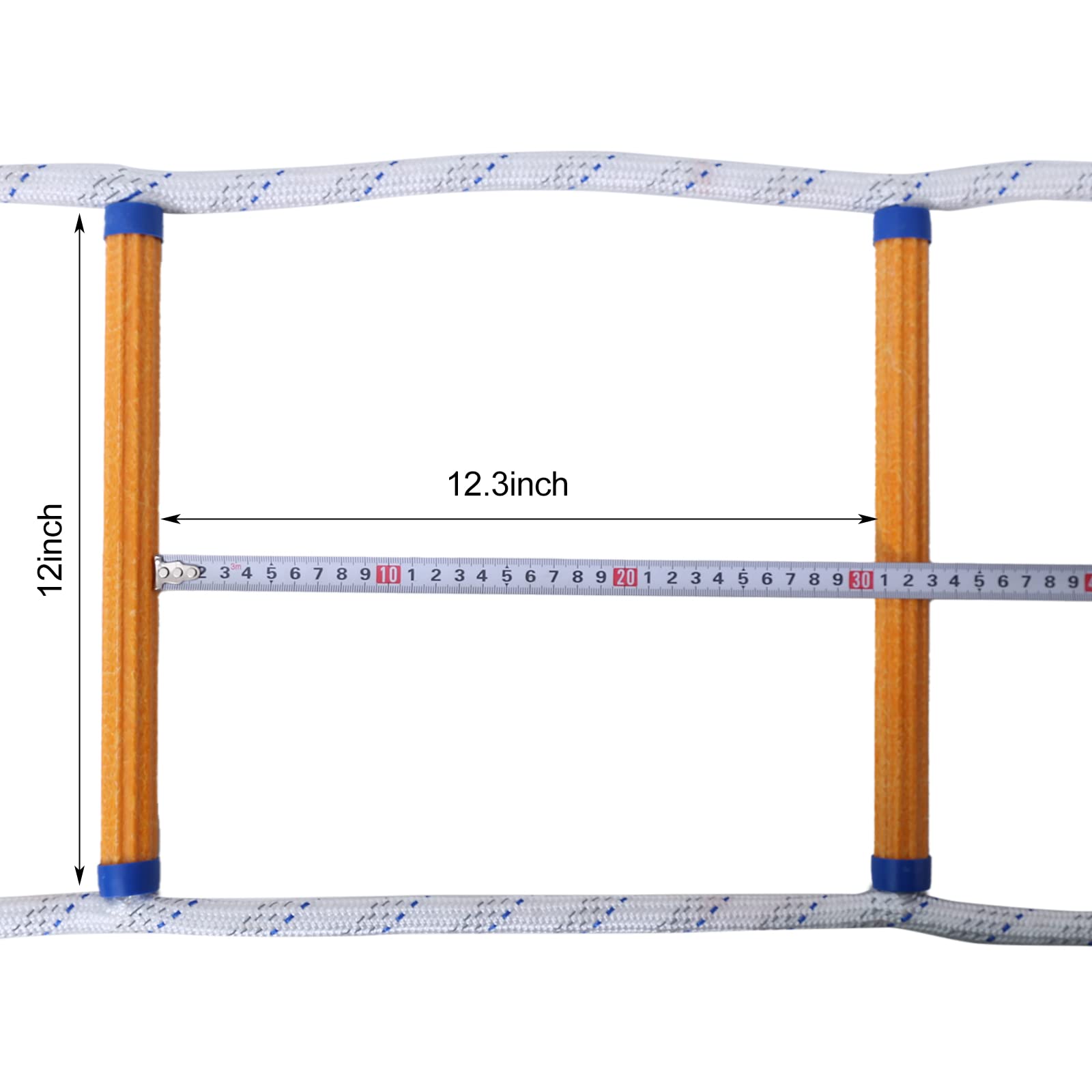 Rope Ladder,65 Feet Emergency Fire Escape Ladder Flame Resistant Safety ...