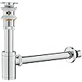 OUGOO Bathroom Sink P-Trap Complete Set, Adjustable 1-1/4 Bottle Trap ...