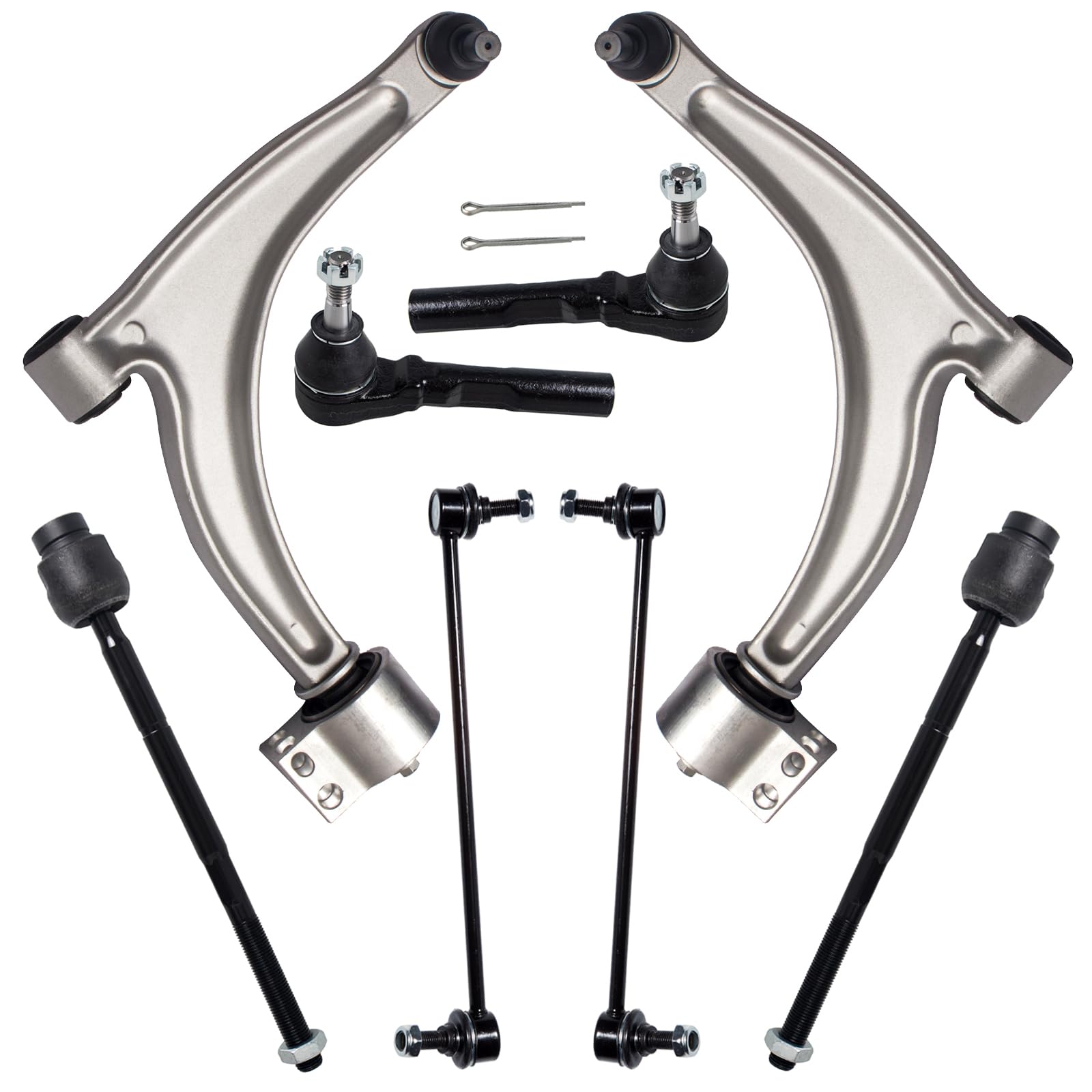 AUQDD 8Pcs Front End Kit Fit For 2004-2012 Chevy Malibu, 05-10 Po-ntiac G6, 07-09 Sa-turn Aura ...