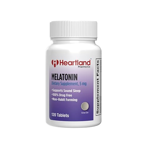Heartland Pharma Melatonin 5mg | Sleep Aid Pills | Natural Sleep ...