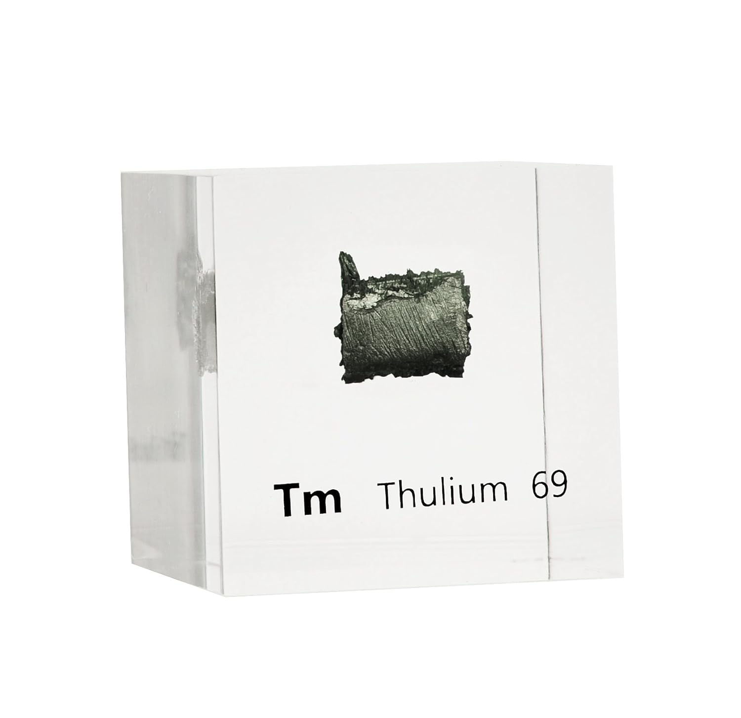 Thulium Metal in 50mm (2x2in) Acrylic Cube for Element Collection ...