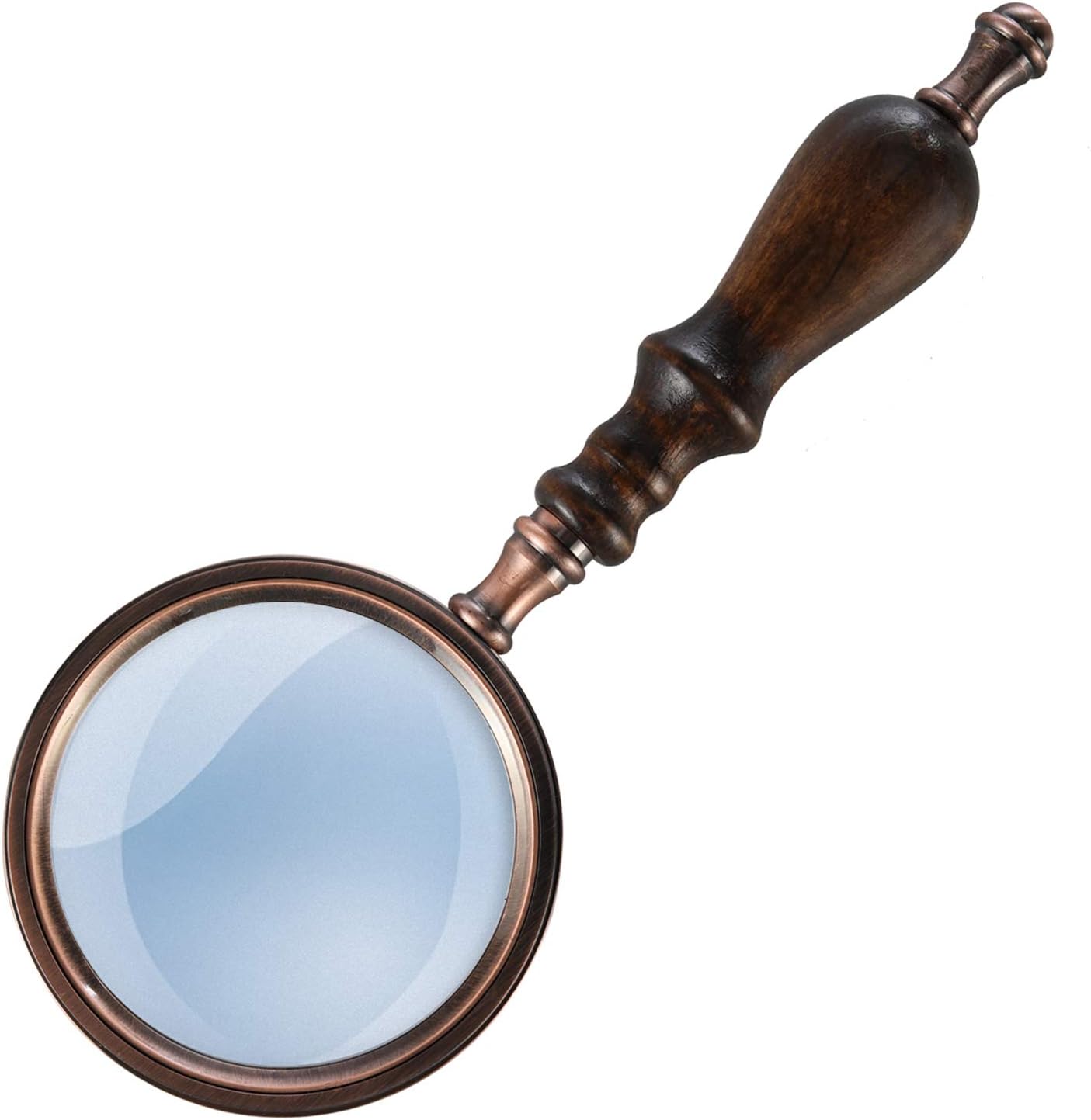 5X Handheld Magnifying Glass with Sandalwood Handle, tm-home Antique ...