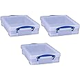 Amazon.com: Really Useful Box 4 Liter Plastic Stackable Storage Container w/Snap Lid & Built-In ...