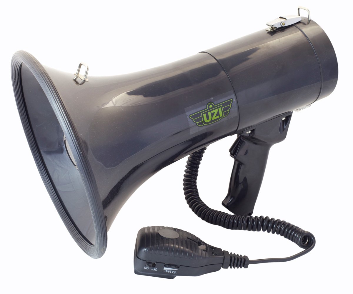 Megaphone avec enregistreur puissance 50W max portée 600 mètres: Amazon ...
