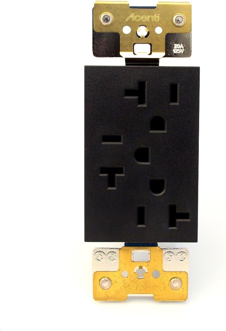 Leviton AC320-E 20 Amp, 125 Volt, NEMA 5-15R, Acenti Triplex Receptacle ...