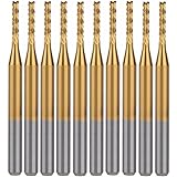 Autek 10x Titanium Coated Carbide PCB Engraving CNC Bit Router Tool 10 ...