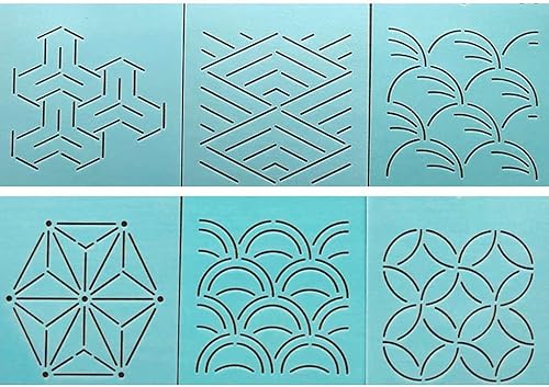 Sashiko Stencil - 4 inch Stencil Assortment - Set of 6 Designs in Oman ...