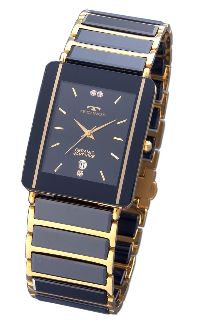 Mua [テクノス]TECHNOS セラミックサファイア メンズウォッチ ゴールド/ブラック T9137GB trên Amazon Nhật ...