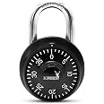 Kingsley Black Combination Lock - Keyless Spin Dial Lock for Locker ...
