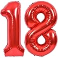 Amazon.com: TONIFUL 40 Inch Red Large Numbers Balloons Number 18 ...