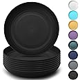 Amazon.com | Kyraton Large Deep Plastic Plates 8 Pieces, 9 Inch Dinner ...