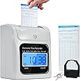 Amazon.com : Employee Time Clocks for Small Business, Auto-Align Time Clock Punch Machine with ...
