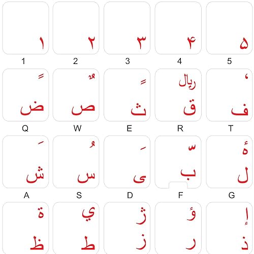 FARSI (Persian) Keyboard Decals ON Transparent Background with Blue ...