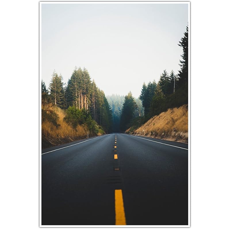Amazon.com: Driving In Open Road Photography Wall Art Poster: Handmade