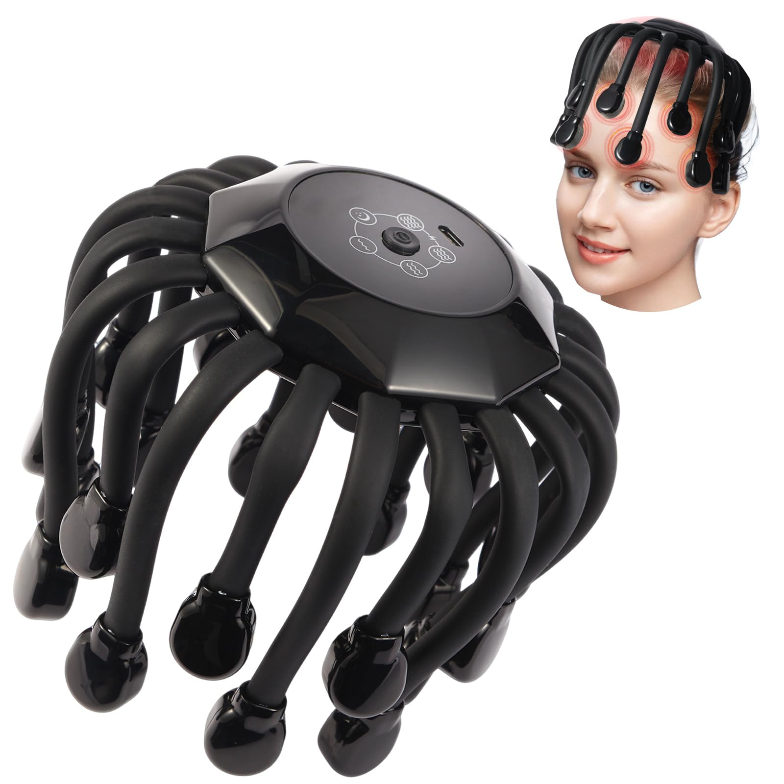 EvokeJoy Head Massager Scalp Massage Tool – 360° Multi-Point Electric ...