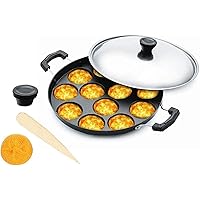 Amazon.com: Non-stick Appam Maker 12 Pits Appam Pan with Two Side ...