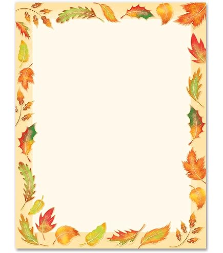 Fall Stationery Borders