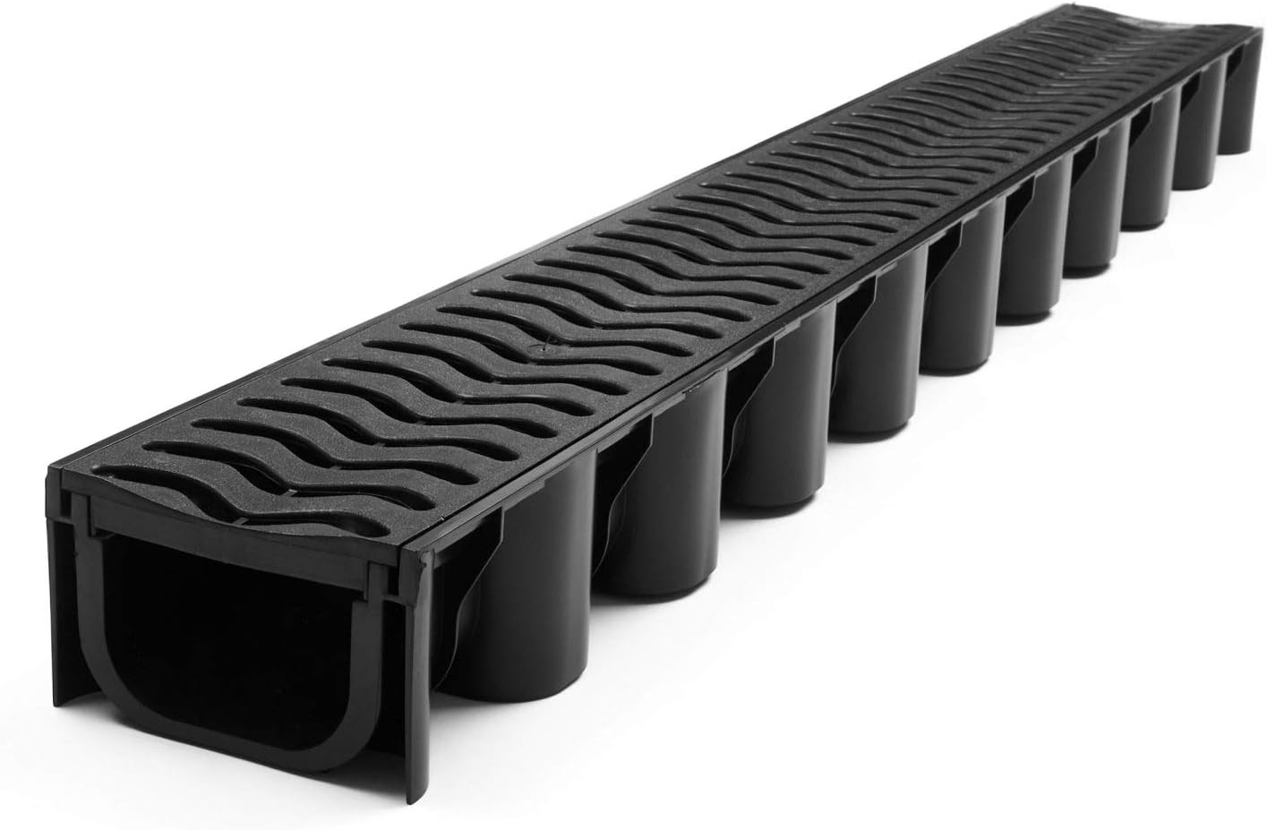 6 x Heavy Duty A15 Linear Storm Water Shallow Flow Channel Drainage PVC ...