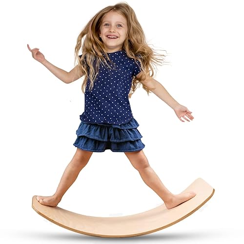 Activated Self Wooden Wobble Balance Board with Gaming Deck Cards ...