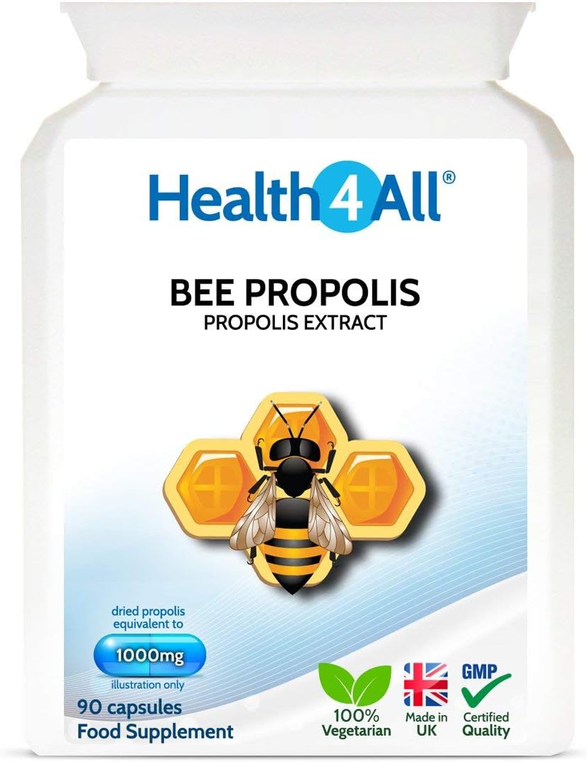 Bee Propolis High Strength 1000mg 90 Capsules (V) Made by Health4All ...
