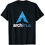 Amazon.com: Arch Linux lover T-Shirt with Logo Open Source Os tee T ...