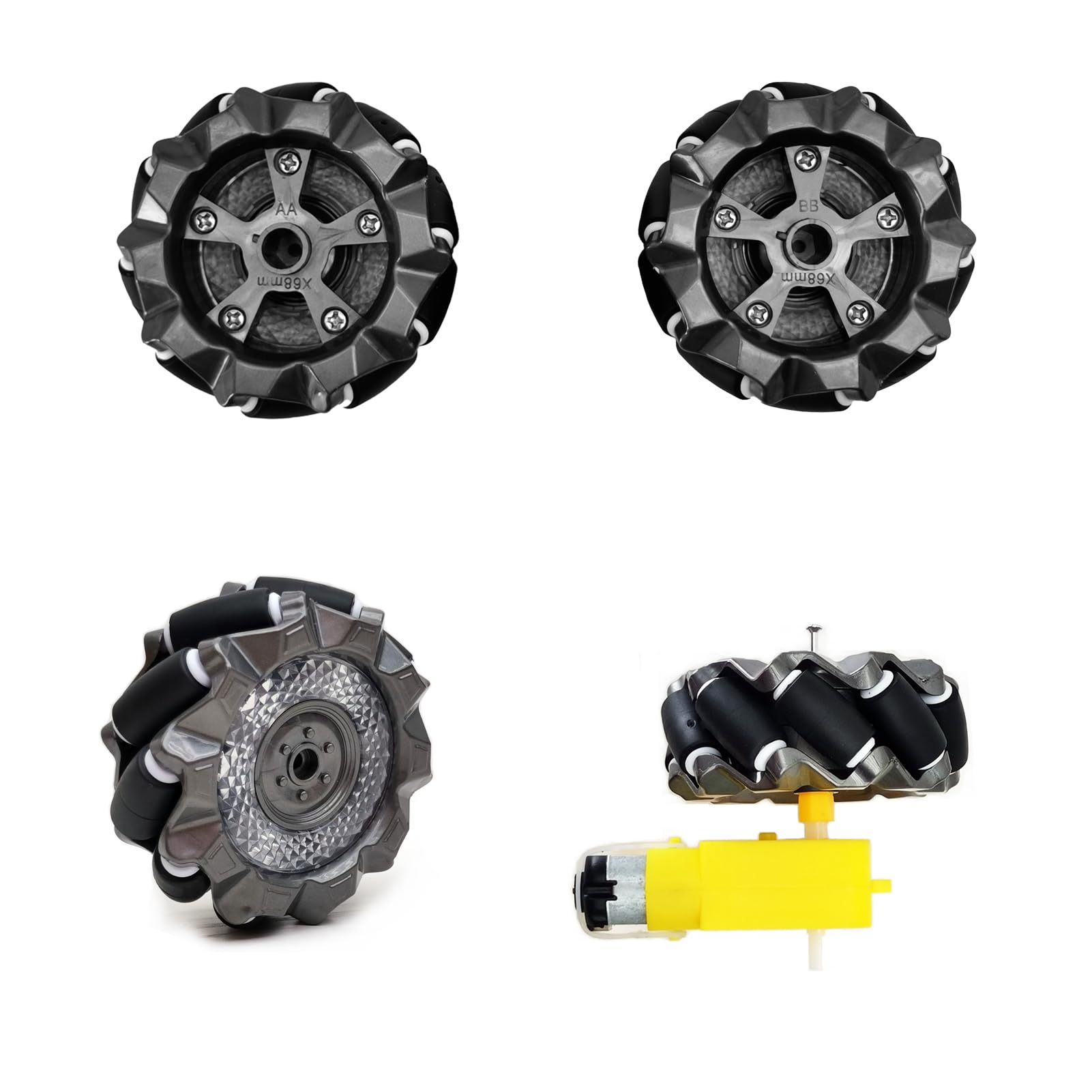 Mua DIY Mecanum Wheel Robot Kit Parts 4WD Omnidirectional Wheels Smart ...