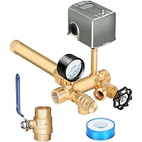 Caoooort 1""x 11""Well Pressure Tank Tee Kit with 40/60psi Pressure ...