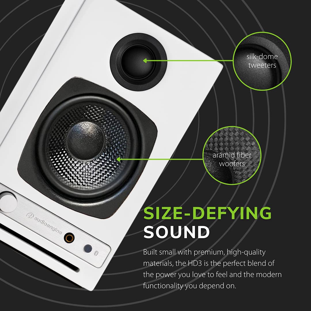 Mua Audioengine A2 HD White Bluetooth Desktop Speakers and DS1M Metal ...
