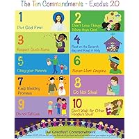 Amazon.com: The Ten Commandments Poster For Kids (1, 17" x 22 ...