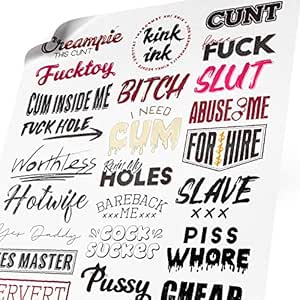 Amazon.com : 32+ Kinky Sex Temporary Tattoos by Kink Ink - for Adults interested in BDSM ...