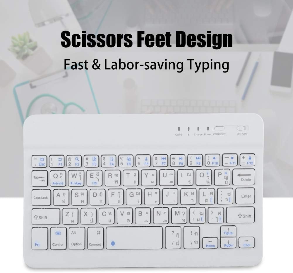 Kafuty Bluetooth Keyboard Thai Language 7-8in Scissor Type Keyboard ...
