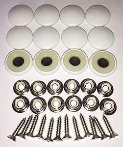 Amazon.com: Set Of 12 Dura Snap Upholstery Buttons #36 Bright White Vinyl