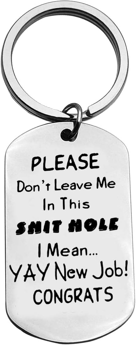 Going Away Keychain for Colleague Friend Boss Coworker Leaving Keyring ...