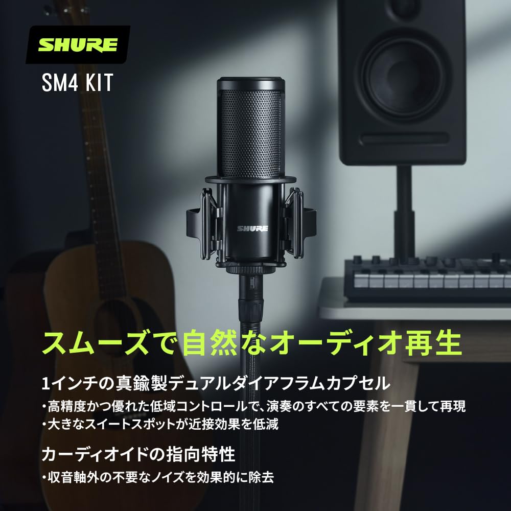 Mua SHURE SM4-K-KIT Condenser Microphone Kit, Shock Mount, Pop Filter ...
