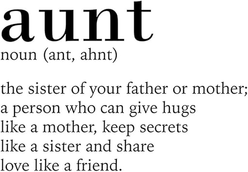 Aunt Definition - Wall Decor Art Print with a white background - 8x10 ...