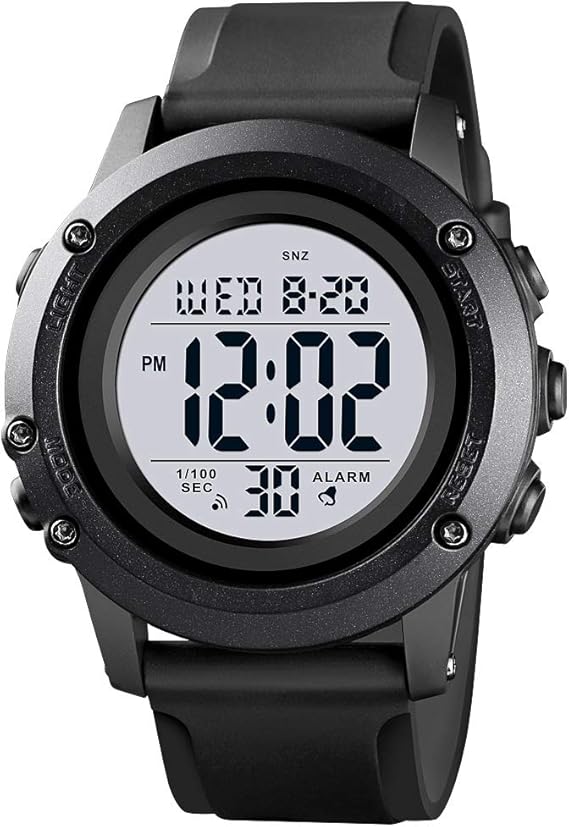 Relógio de pulso masculino digital esportivo grande com face à prova d ...